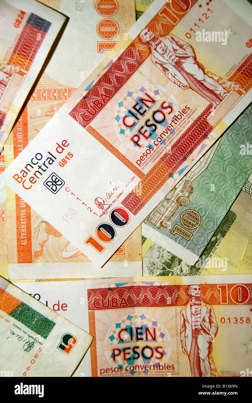 Cuban Banknotes pesos convertibles Stock Photo - Alamy