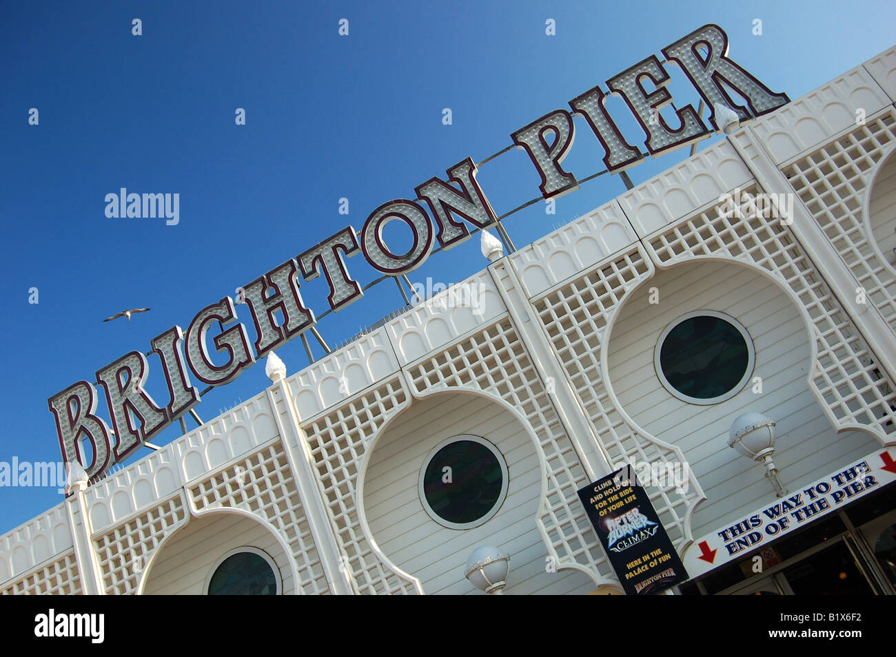 Sign on Brighton Pier, East Sussex, England Stock Photo - Alamy