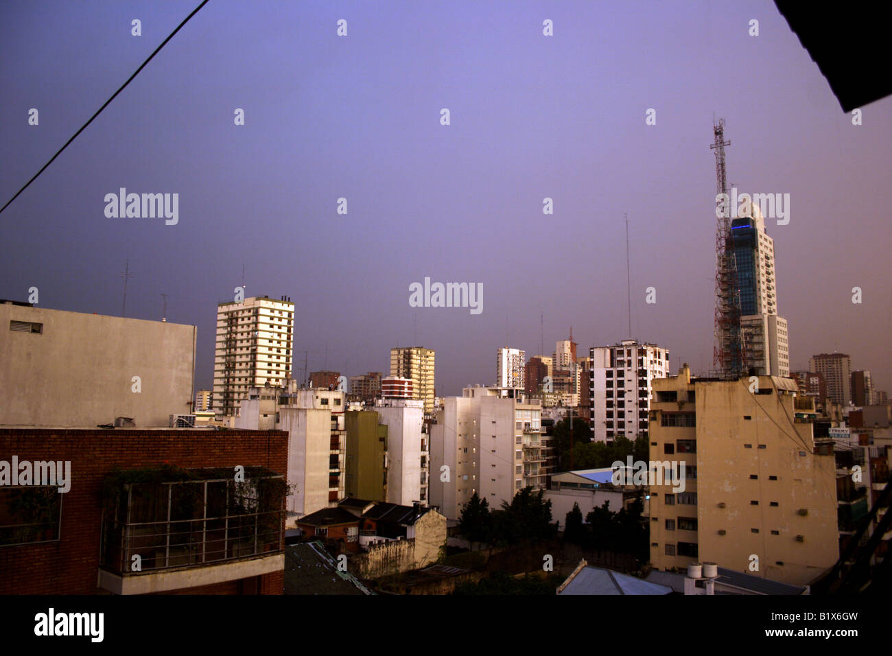 View from my window: sunset 2 Stock Photo - Alamy