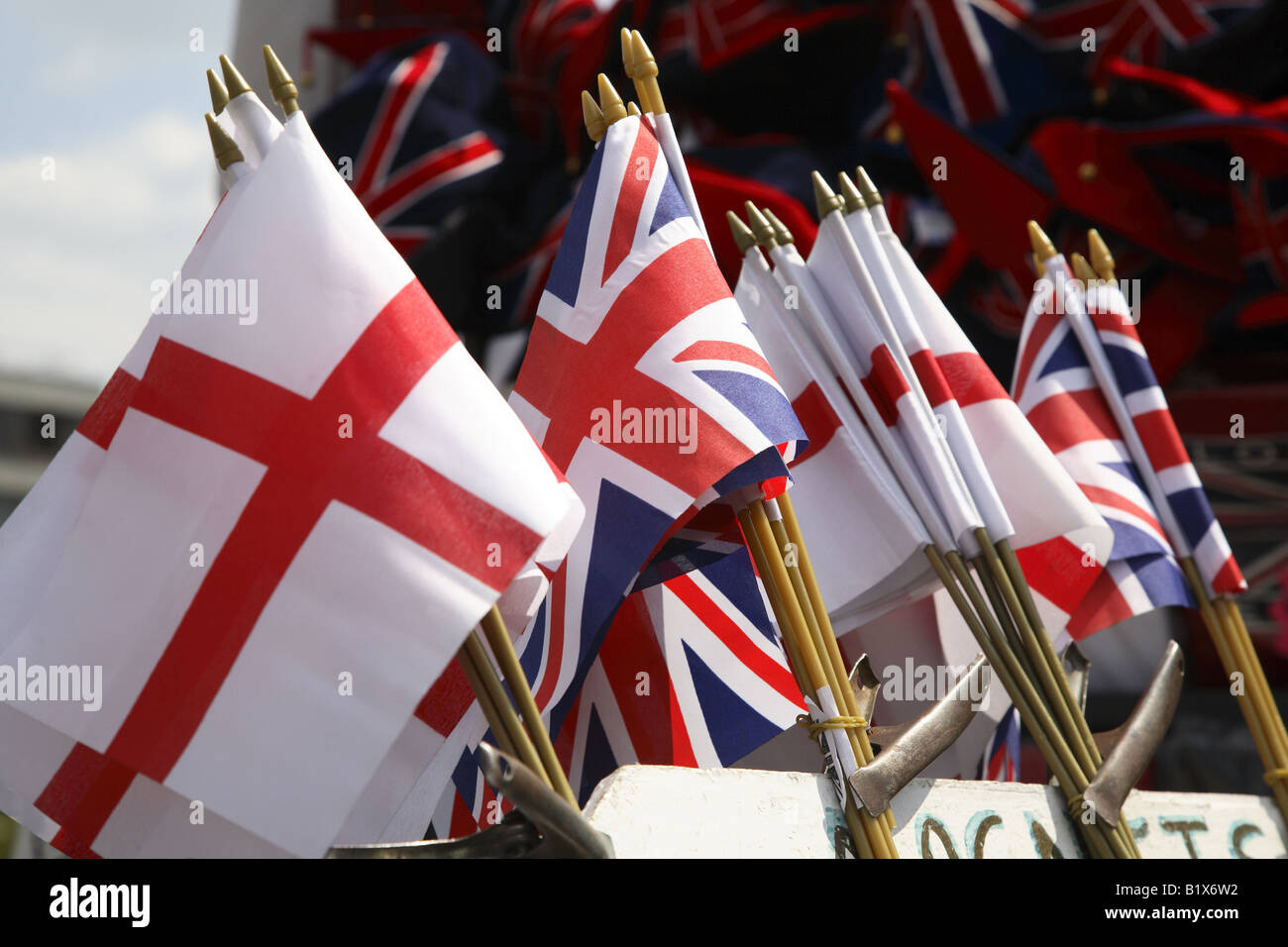 English and British Flags, England, UK Stock Photo - Alamy