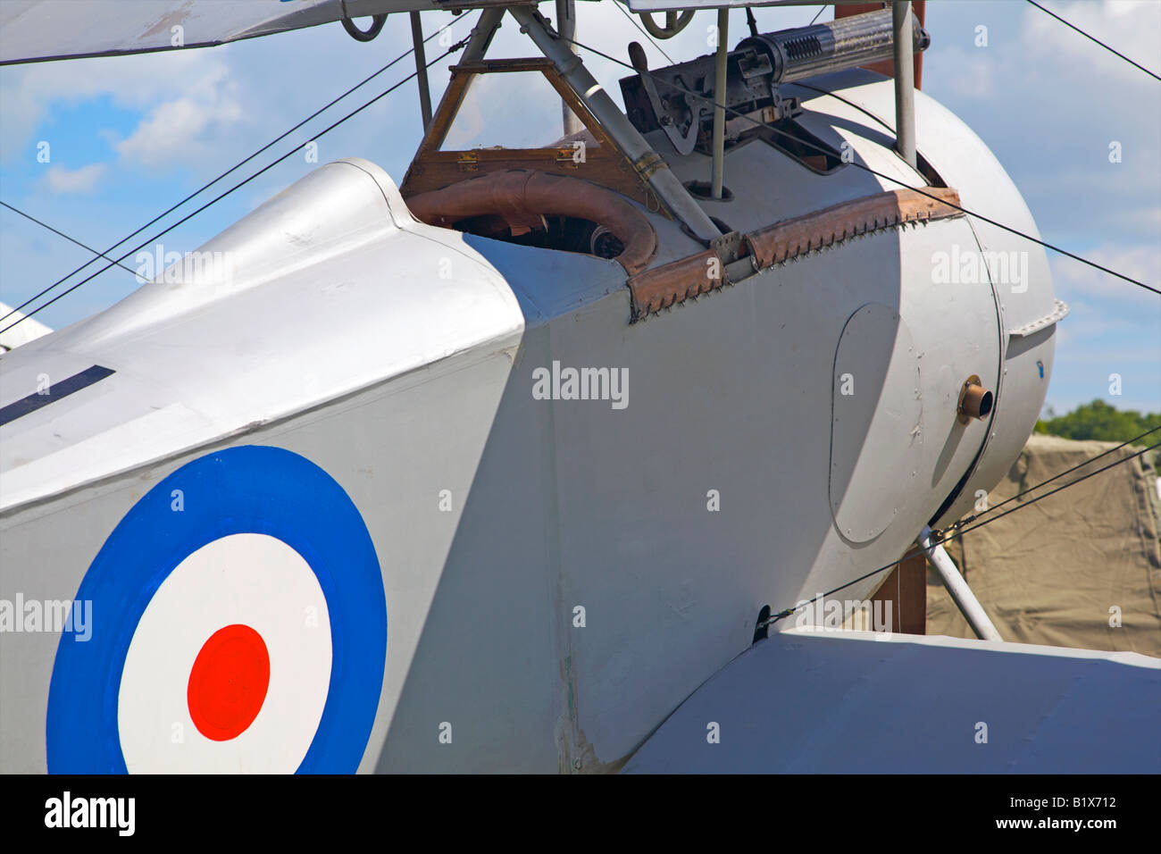 WWI Biplane Detail Stock Photo - Alamy