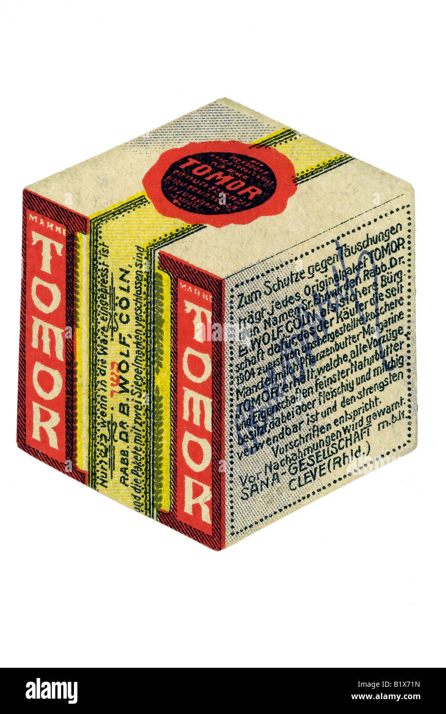 trading stamp Tomor Margarine Stock Photo - Alamy