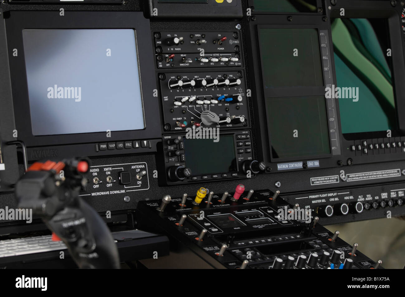 Helicopter equipped with additional equipment for law enforcement ...