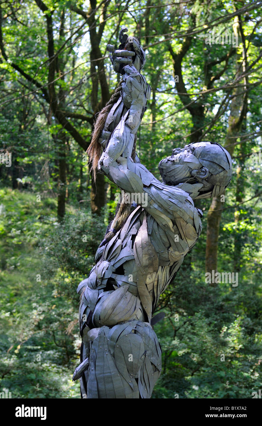 "Mea Culpa" (detail), outdoor sculpture by Robert Bryce Muir. Grizedale ...