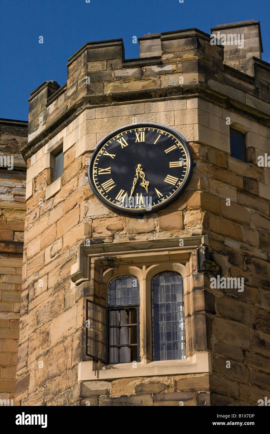 Clock tower at Durham castle Stock Photo - Alamy