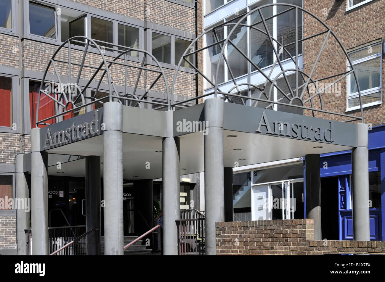 Entrance canopy and signs to the Amstrad offices as featured in the ...