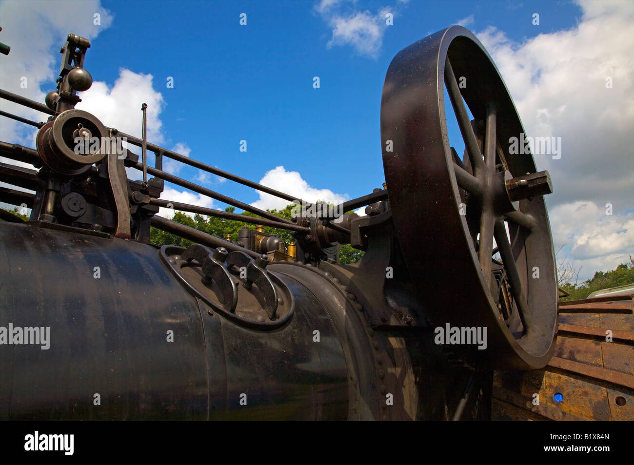 Steam Engine Flywheel Stock Photo - Alamy