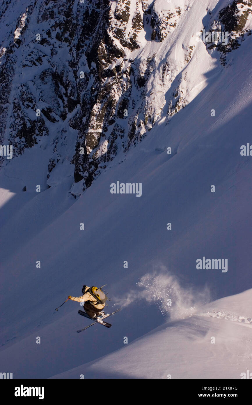 skier airing a cornice Stock Photo - Alamy