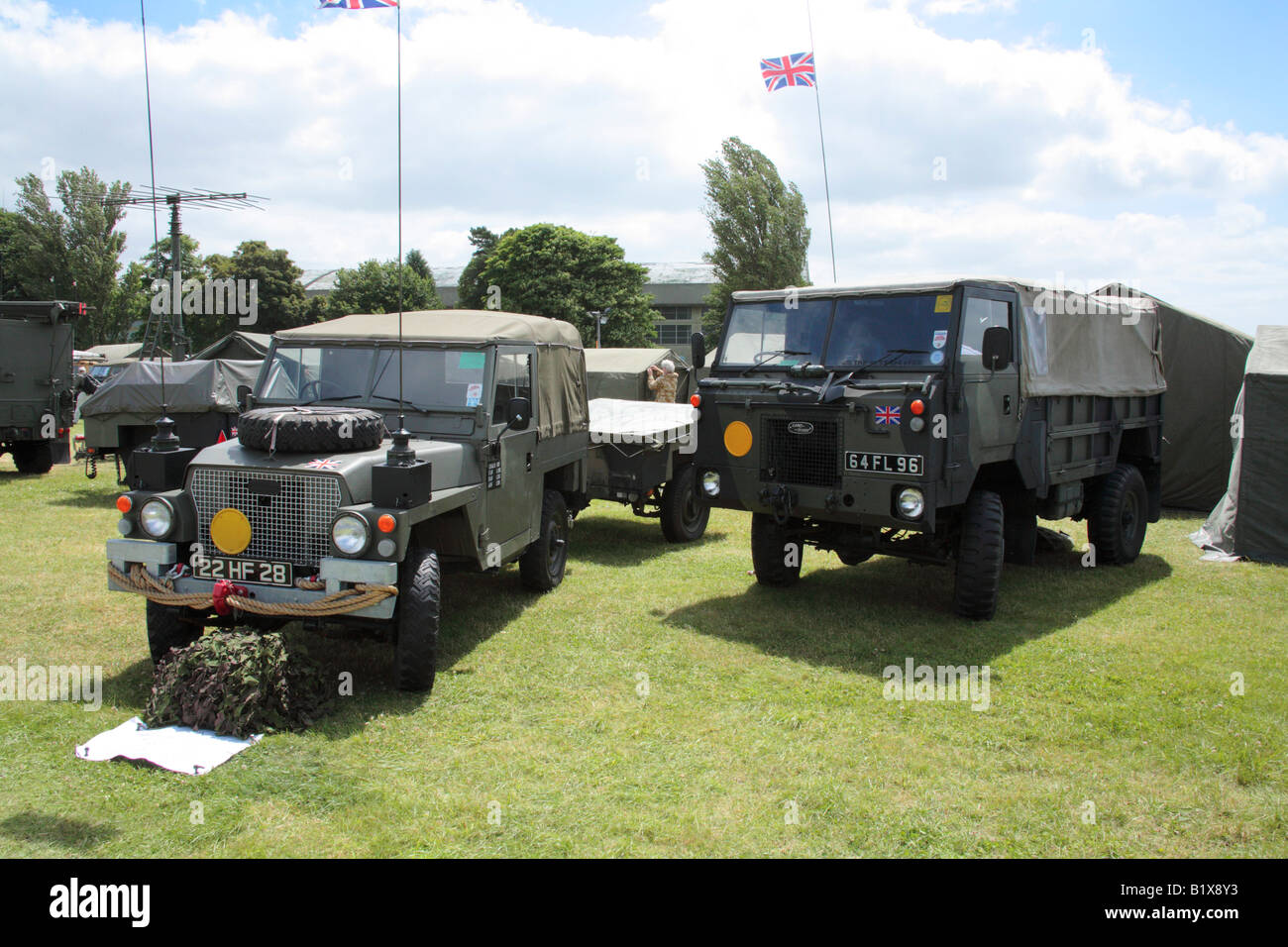 normal control and forward control Land rovers Stock Photo - Alamy