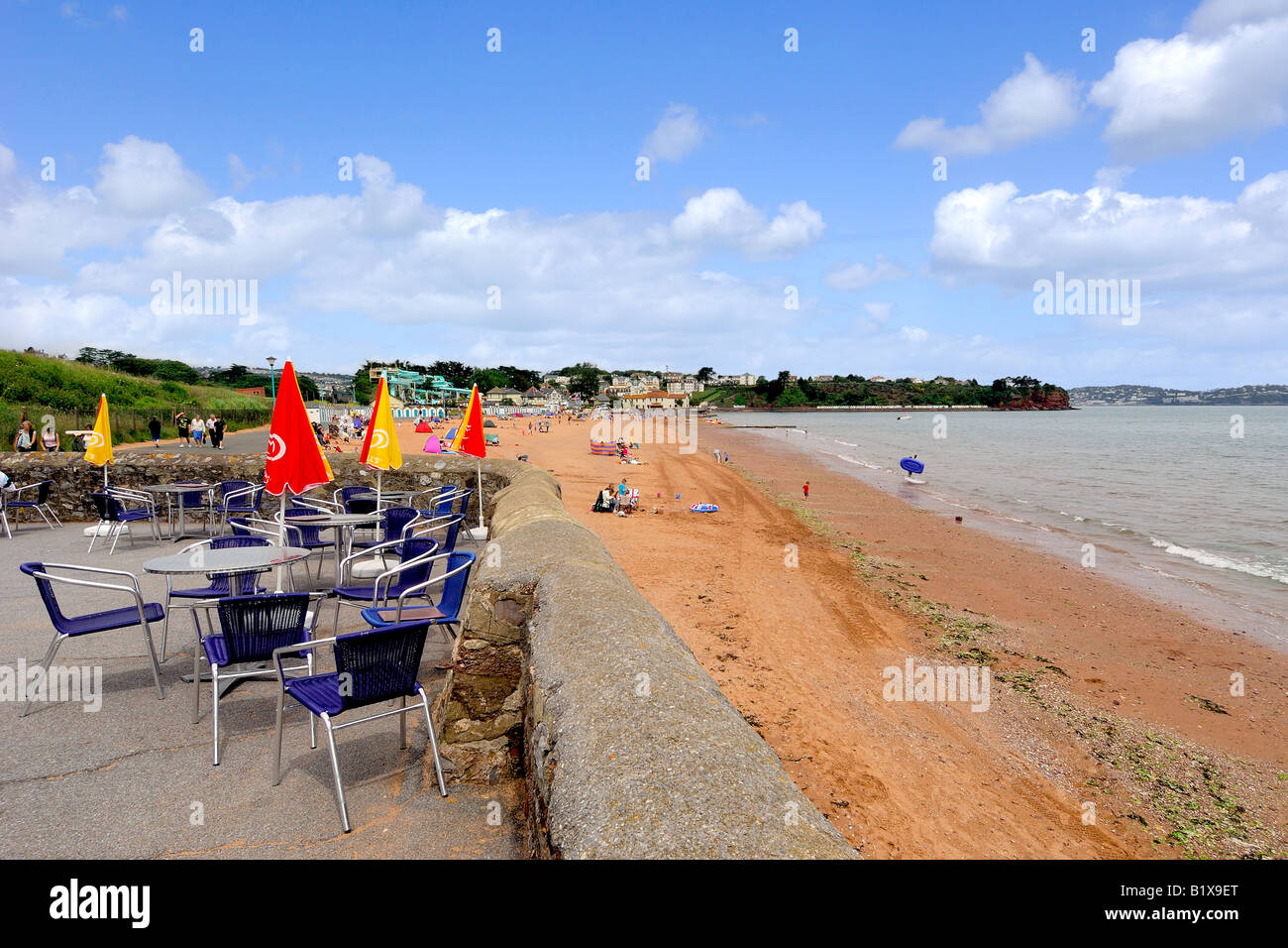 Goodrington sands paignton devon beach seaside sea england hi-res stock ...