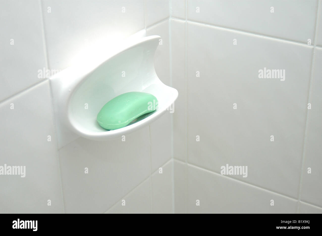 Shower recess soap holder Stock Photo - Alamy