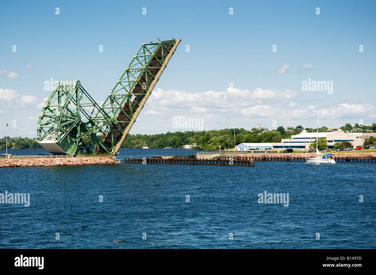 The LaSalle Causeway in Kingston, Ontario connects the Rideau River to ...