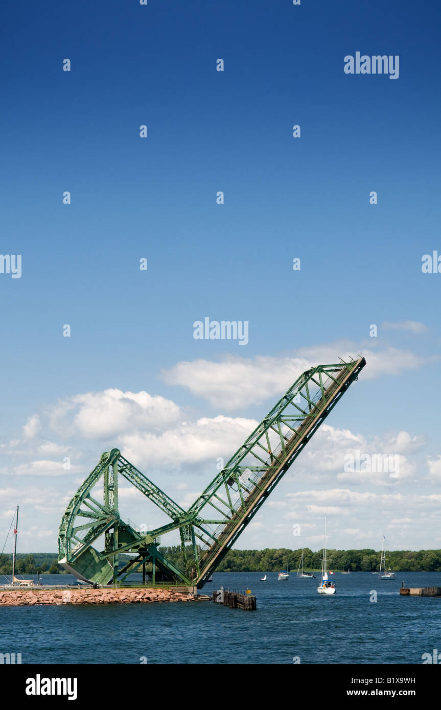 The LaSalle Causeway in Kingston, Ontario connects the Rideau River to ...