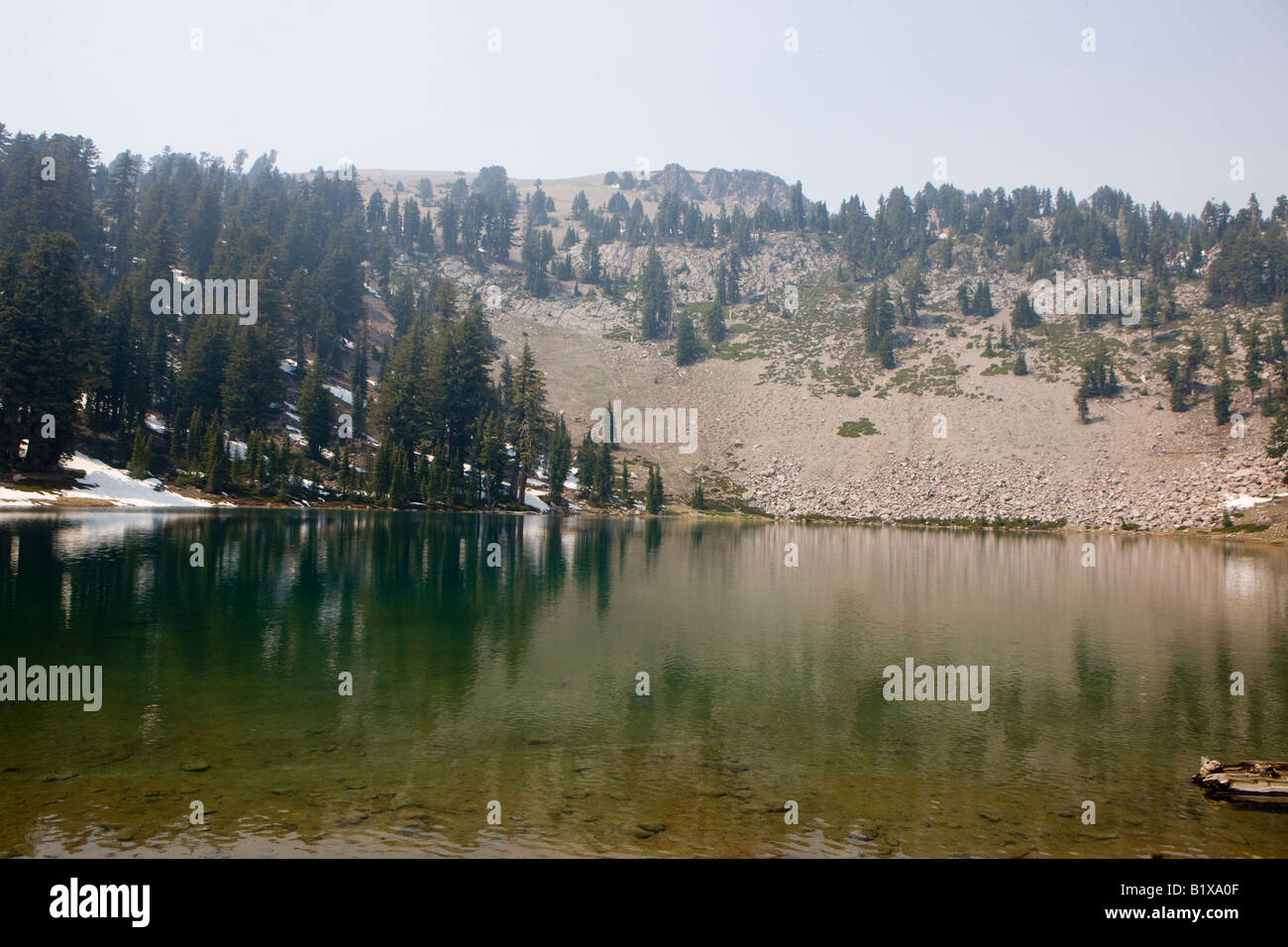Emerald Lake Lassen Volcanic National Park California Usa Stock
