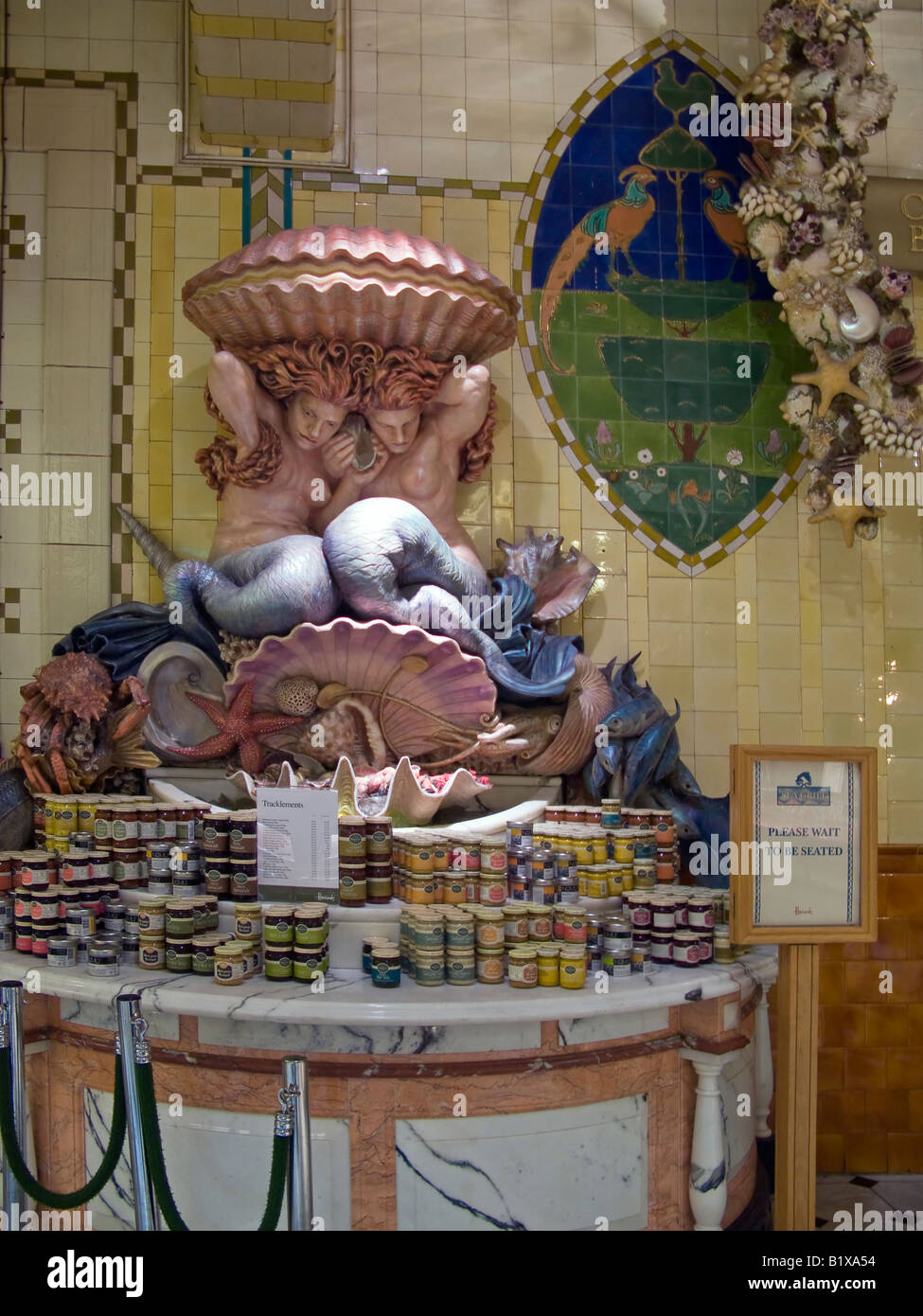 Fresh food on display at Harrods Food Hall, London England Stock Photo ...