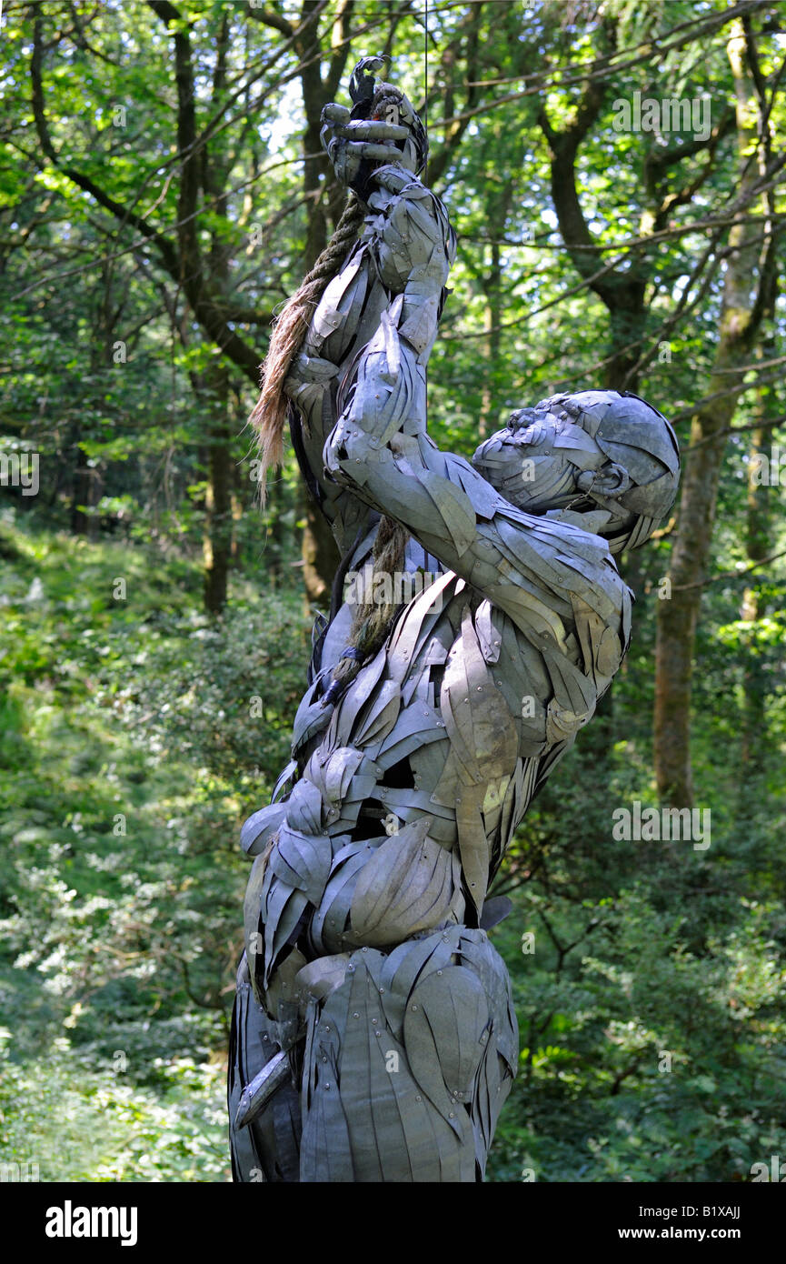 "Mea Culpa" (detail), outdoor sculpture by Robert Bryce Muir. Grizedale ...