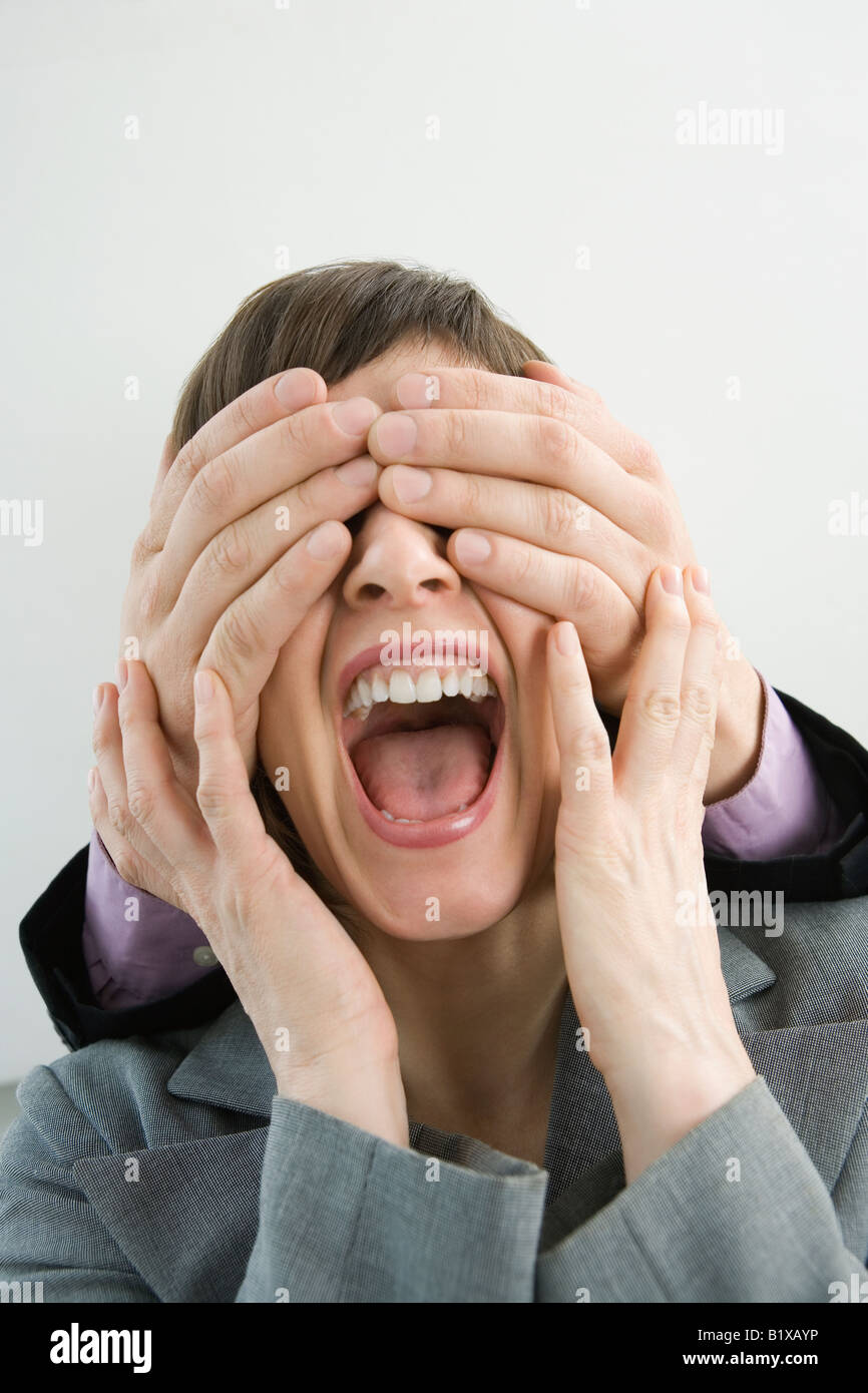Group business people hiding behind hi-res stock photography and images ...