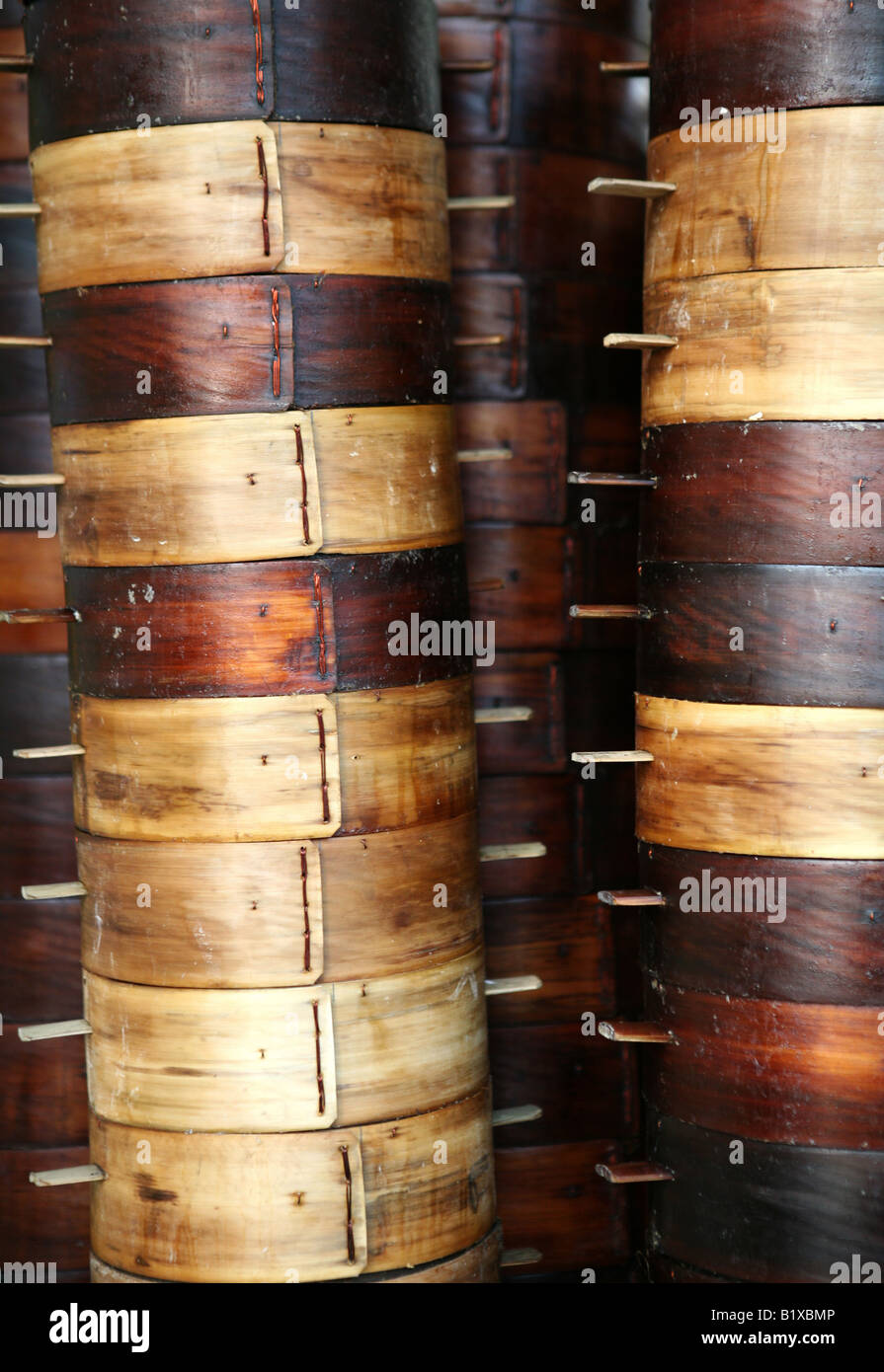 Bamboo dumpling steamers, Chengdu, Sichuan Province, China Stock Photo ...