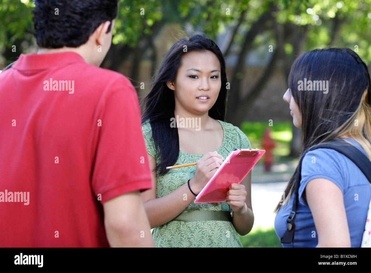 Stock photograph of a student taking a survey Stock Photo - Alamy