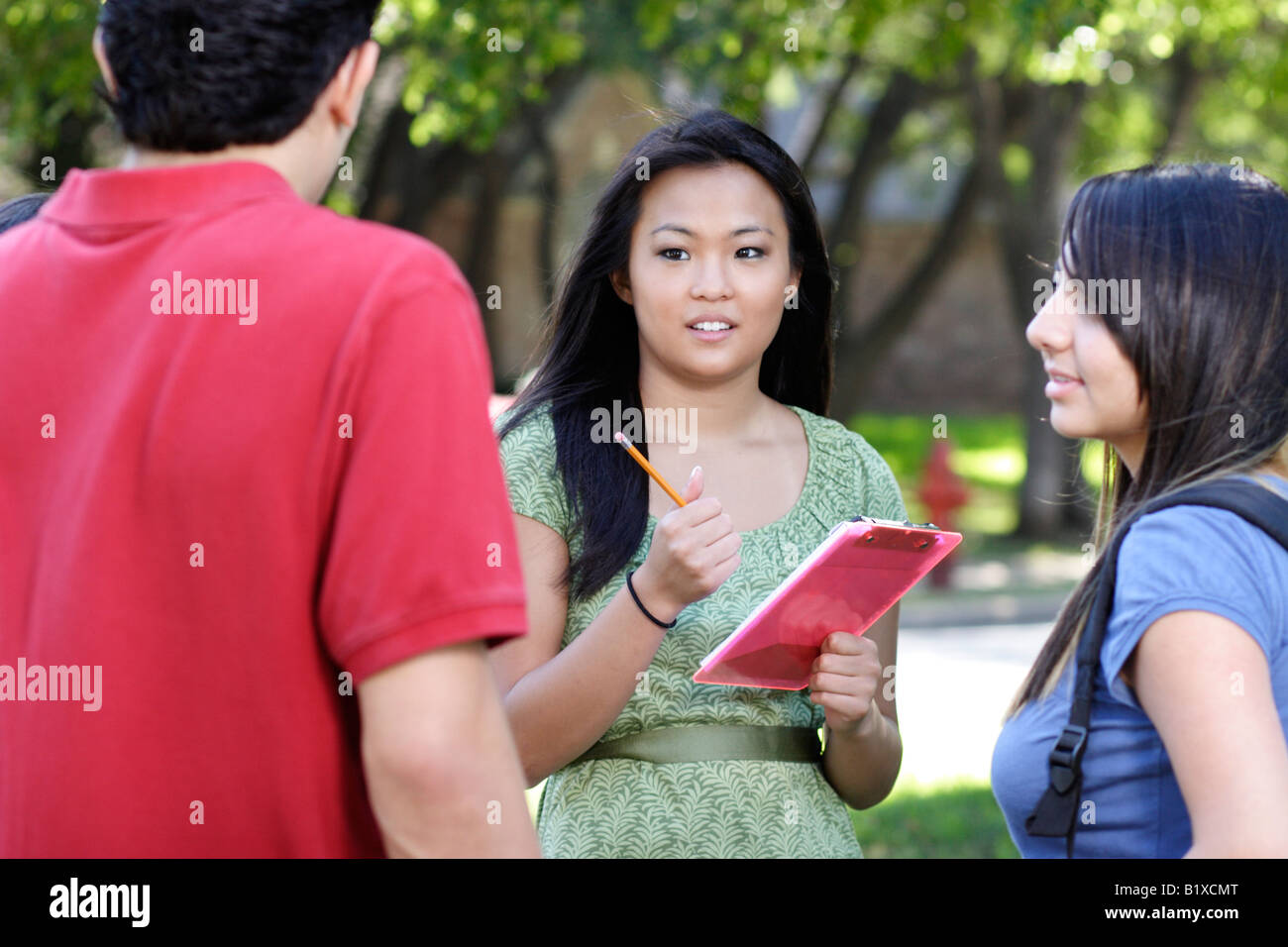 Stock photograph of a student taking a survey Stock Photo - Alamy