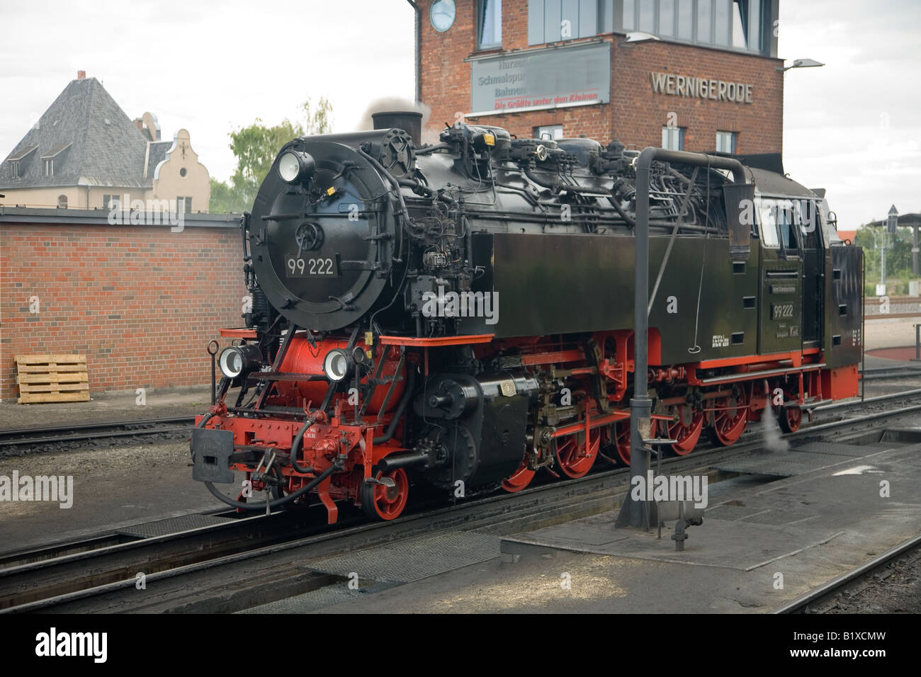 Wernigerode station for the narrow gauge steam railway which winds up ...