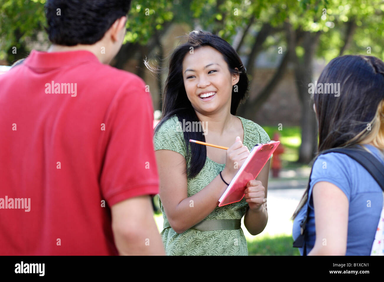 Stock photograph of a student taking a survey Stock Photo - Alamy