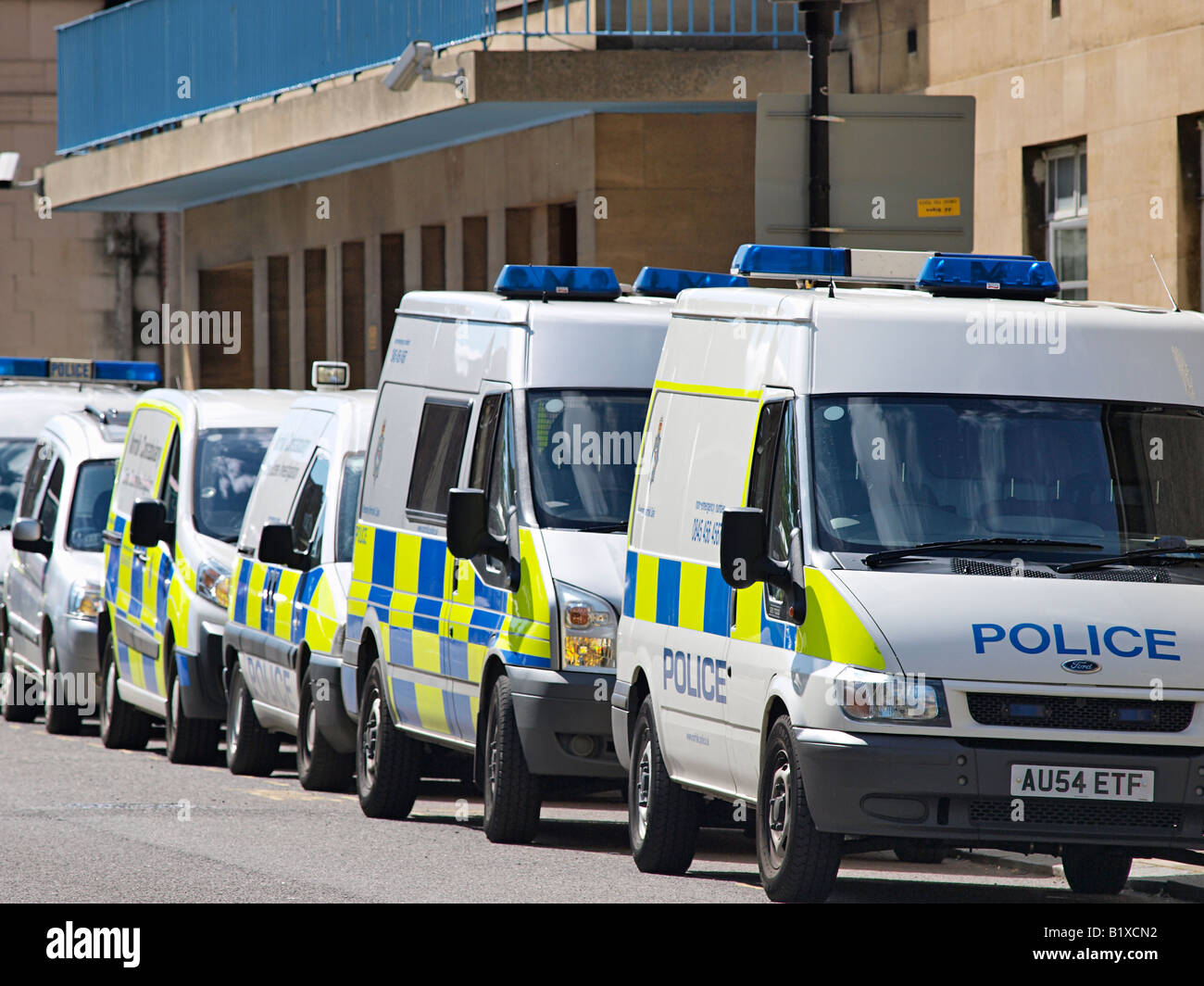 Police Vans And Cars Vehicles Parked Outside Bethel Street Police