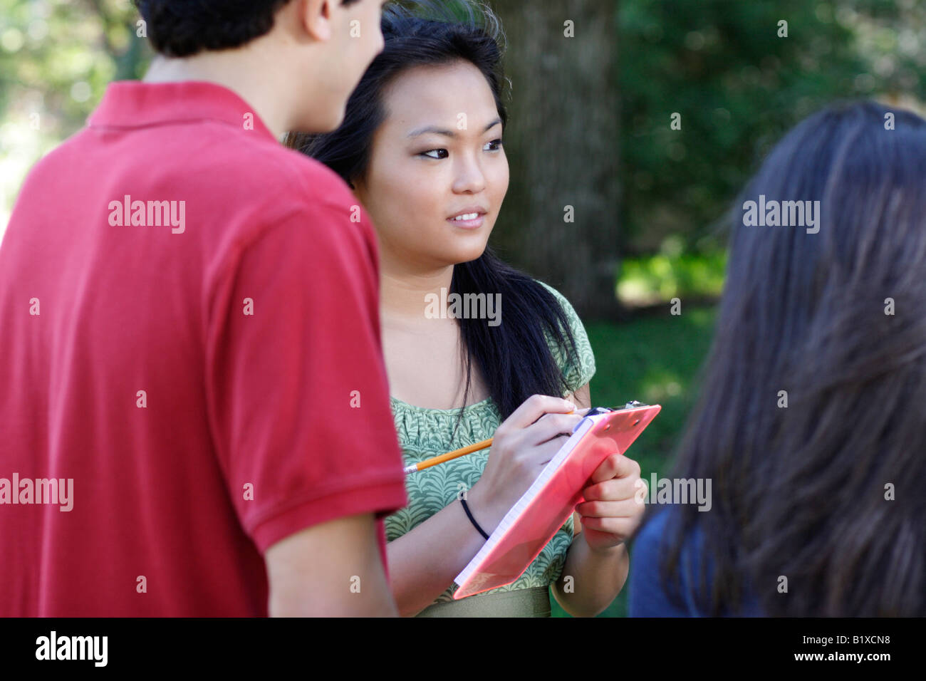 Stock photograph of a student taking a survey Stock Photo - Alamy