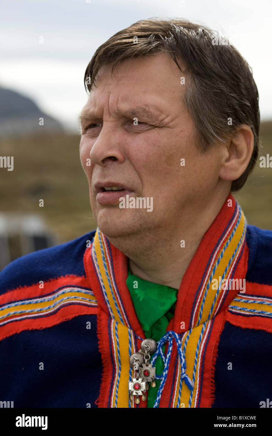 Man in traditional Sami folkdress Stock Photo - Alamy