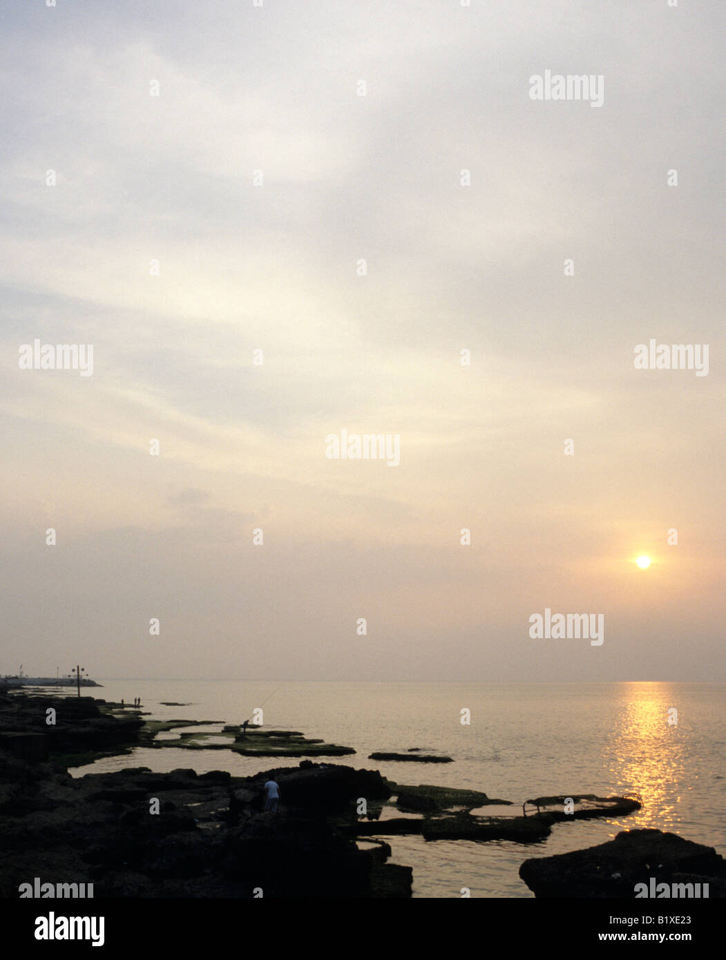 sunset on the corniche Beirut Lebanon Stock Photo - Alamy