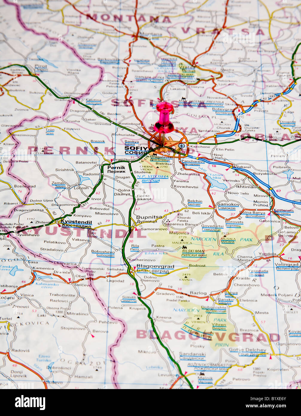 Sofia map hi-res stock photography and images - Alamy