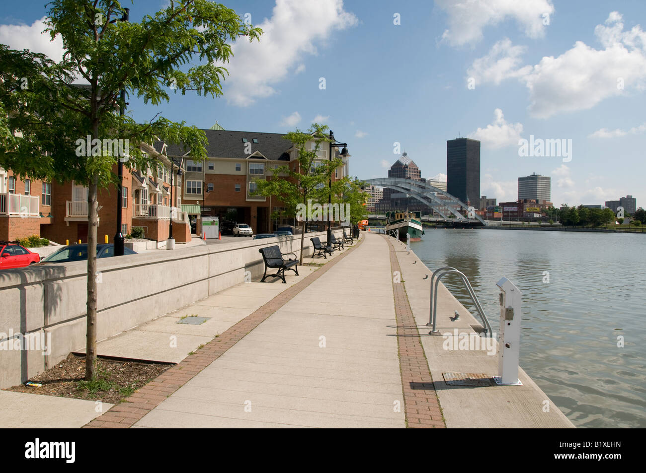 Riverwalk and Rochester NY USA skyline with Frederick Douglass - Susan ...