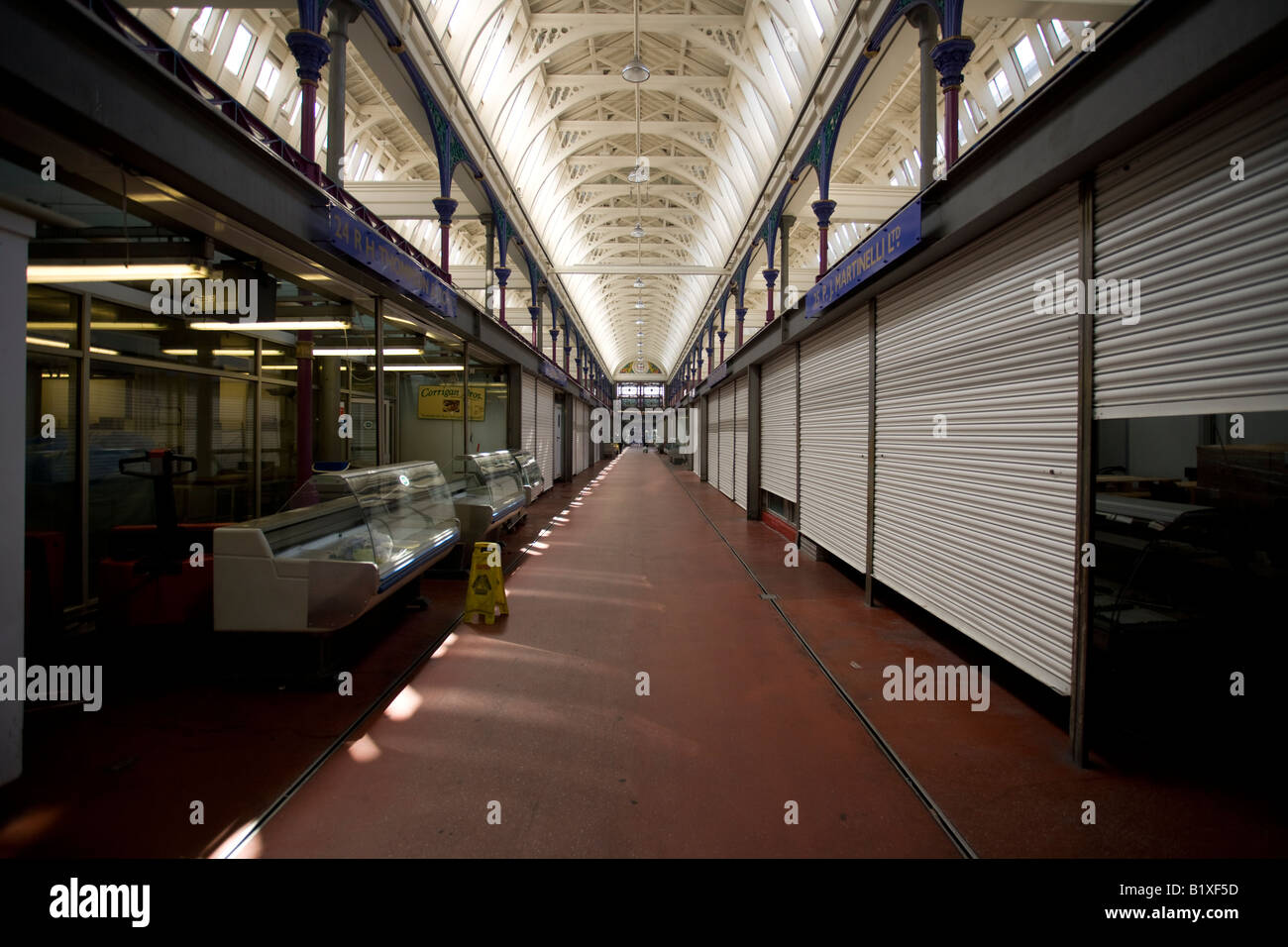 victorian roof butchers market Stock Photo - Alamy