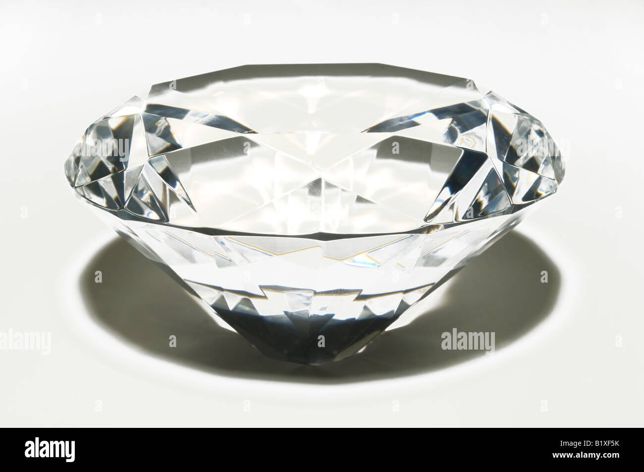 Large cut diamond with drop shadow Stock Photo - Alamy