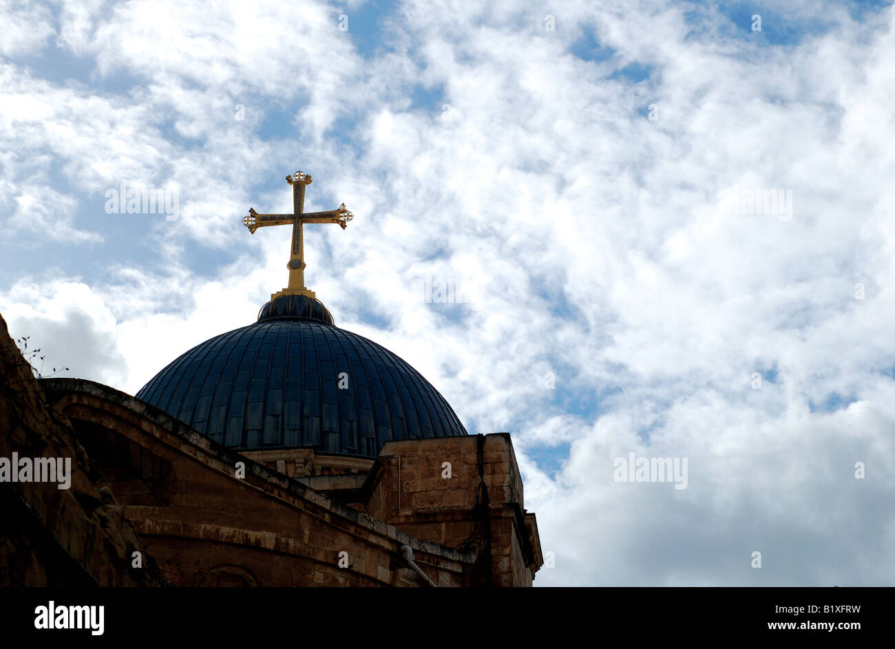 A large cross, part of the major compound of holy churches, which ...