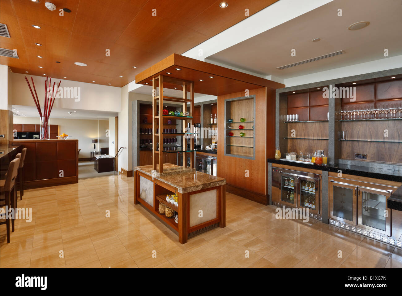 The Club Lounge at the Intercontinental Hotel Park Lane Stock Photo - Alamy