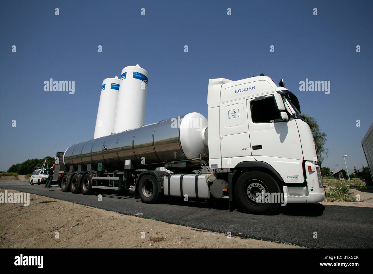 Carbon dioxide gas tank truck hi-res stock photography and images - Alamy