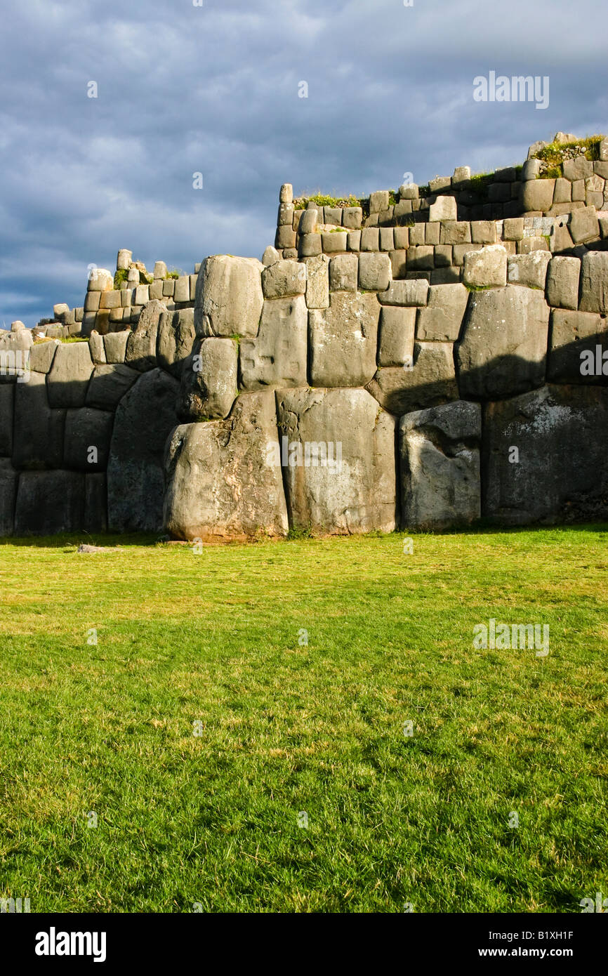 Inca Sacsayhuaman ruins near Cuzco Cusco Peru Stock Photo - Alamy