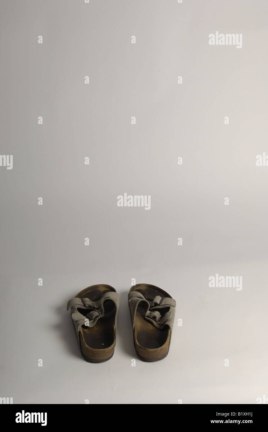 Worn Birkenstock sandals Stock Photo - Alamy
