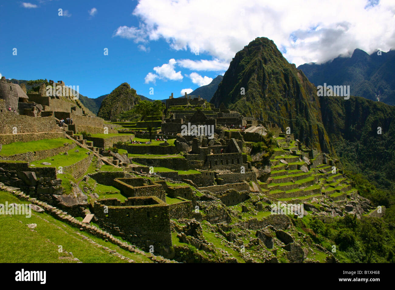 Machu Picchu ancient Inca city at the Andes Peru Stock Photo - Alamy