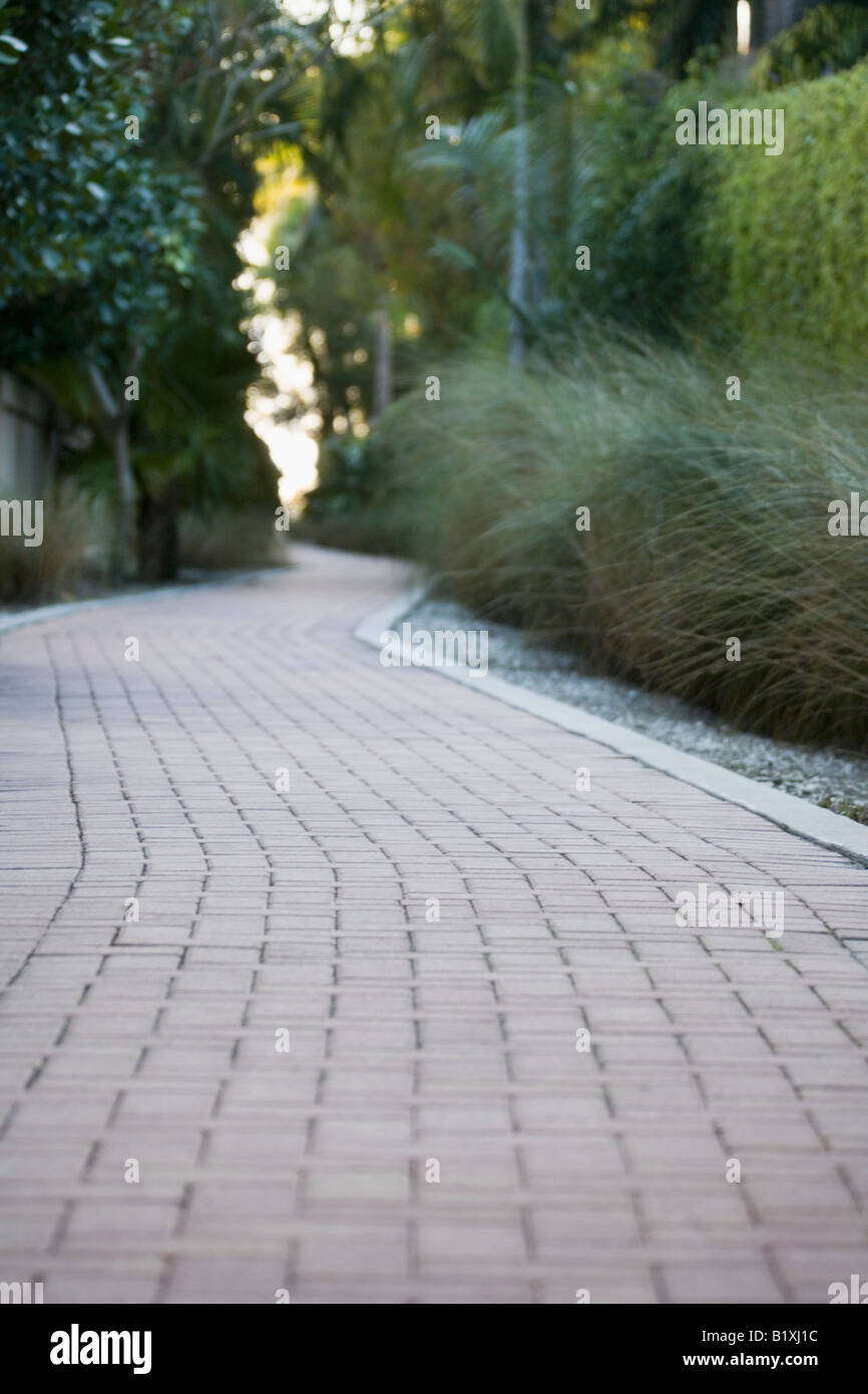 Walkway in a tourist resort Stock Photo - Alamy