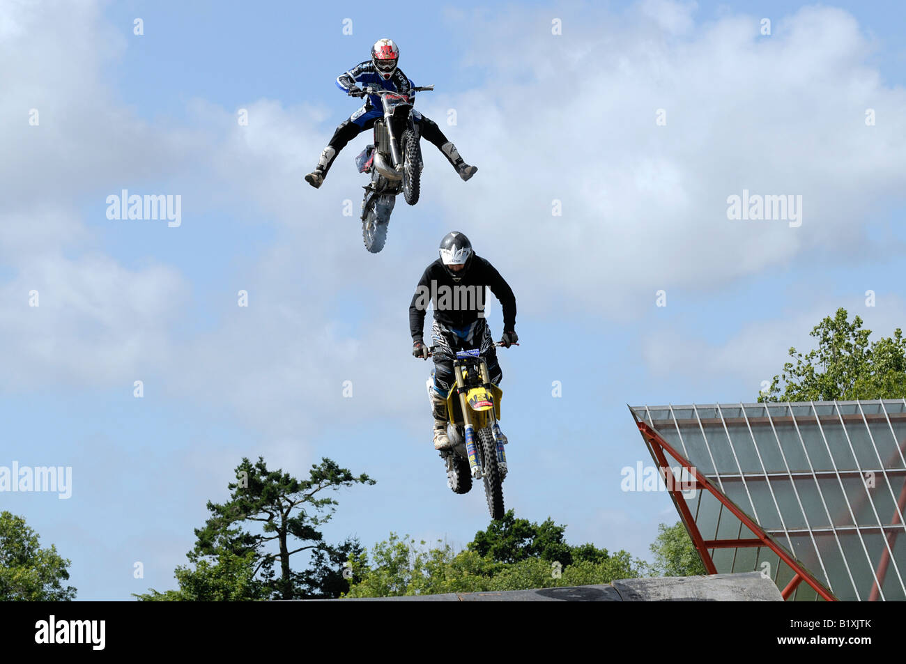 Freestyle motocross stunt rider Stock Photo - Alamy