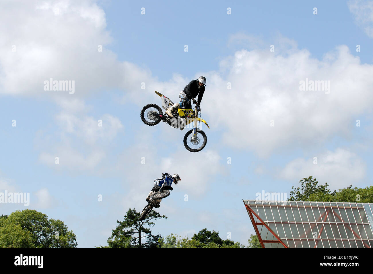 Freestyle motocross stunt rider Stock Photo - Alamy