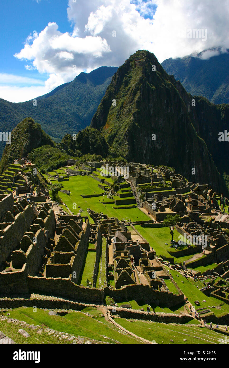 Machu Picchu ancient Inca city at the Andes Peru Stock Photo - Alamy