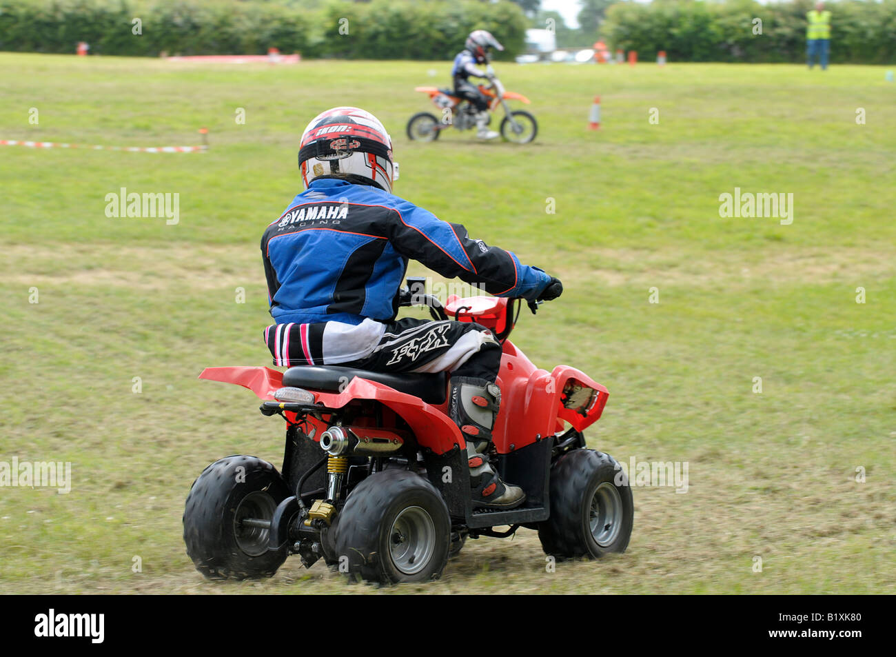 grasstrack racing mini quadbike Stock Photo - Alamy