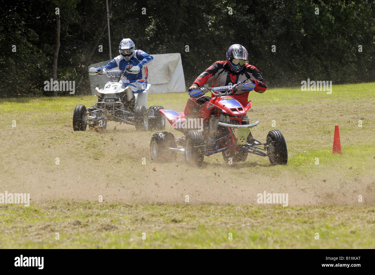 grasstrack racing quadbike Stock Photo - Alamy