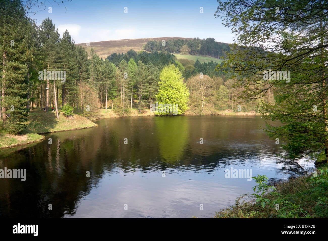 Reservoir in the Derwent Valley Peak District National Park midlands ...