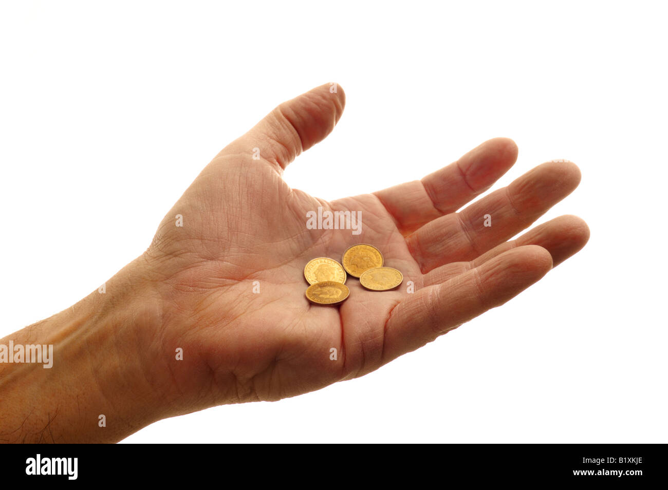 Gold coin donation hi-res stock photography and images - Alamy