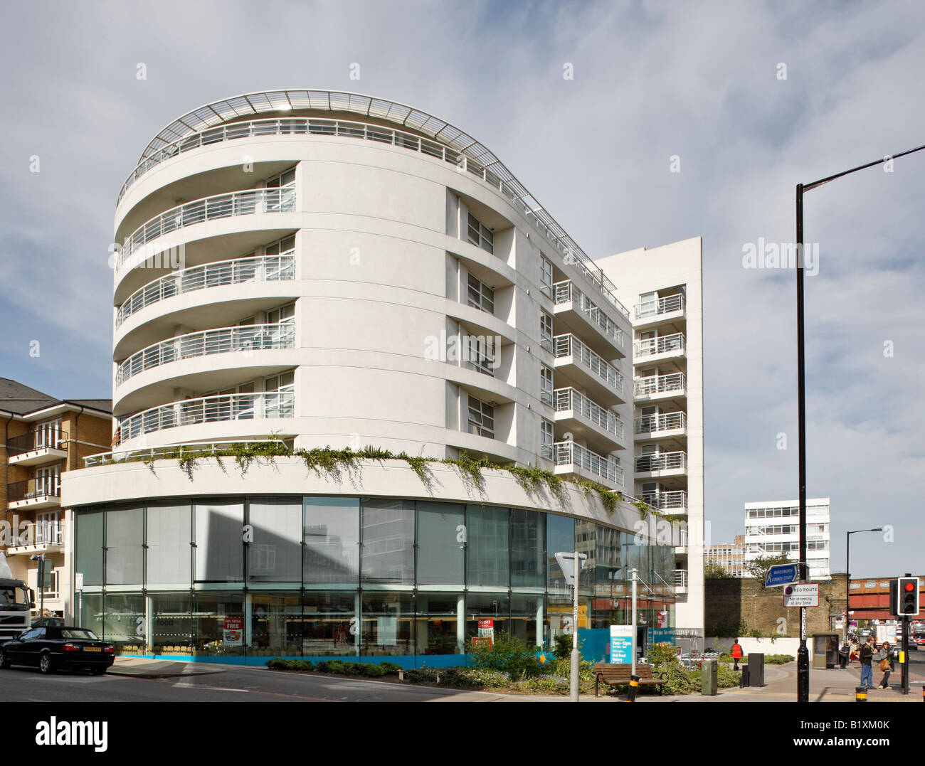 Modern apartment building mall hi-res stock photography and images - Alamy