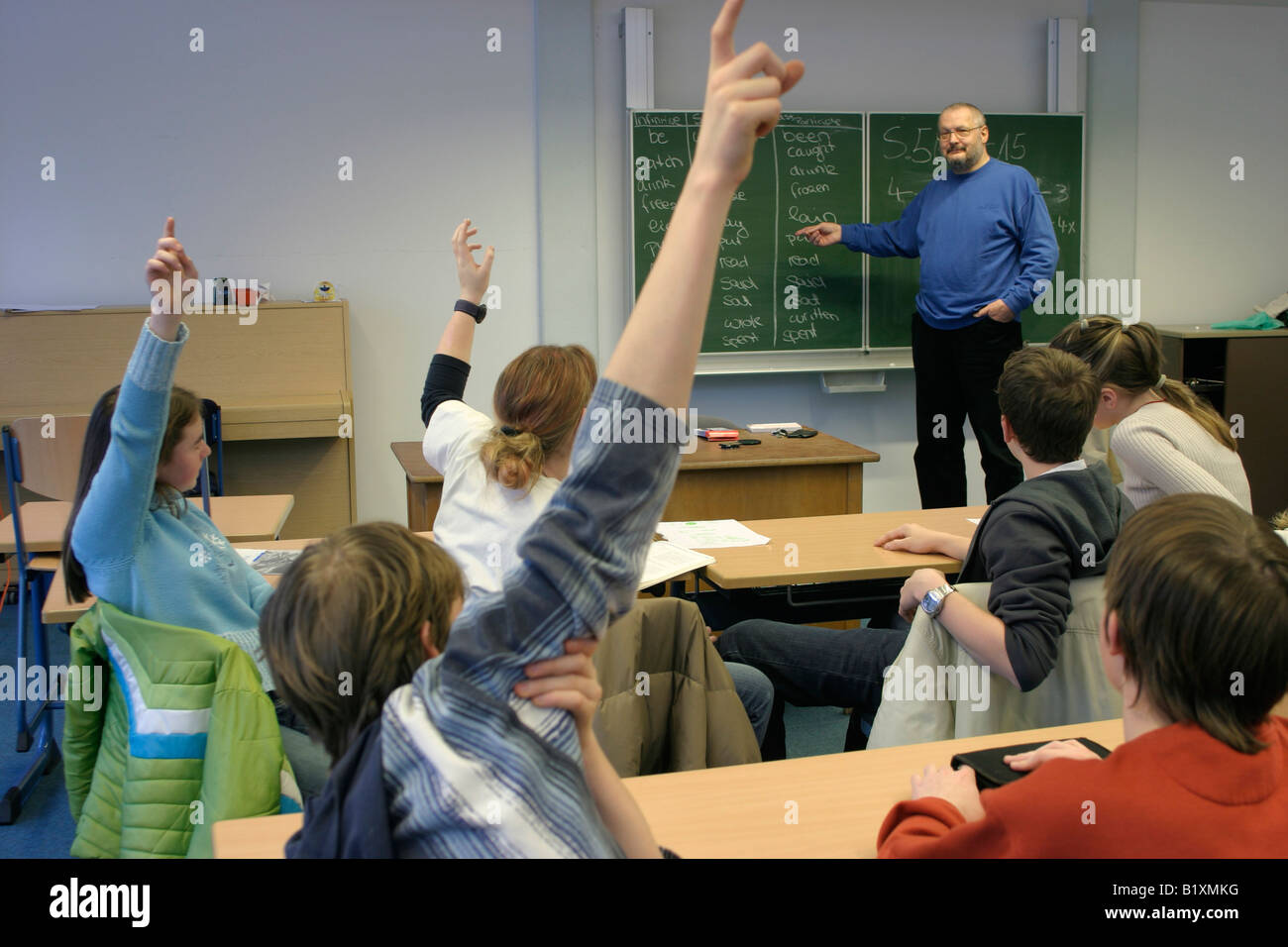 classroom scene at a German secondary school Stock Photo - Alamy